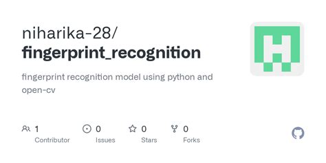 GitHub Niharika Fingerprint Recognition Fingerprint Recognition Model Using Python And Open Cv