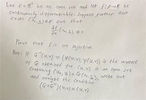 solved let e⊂r 2 be an open set and let f e → r be