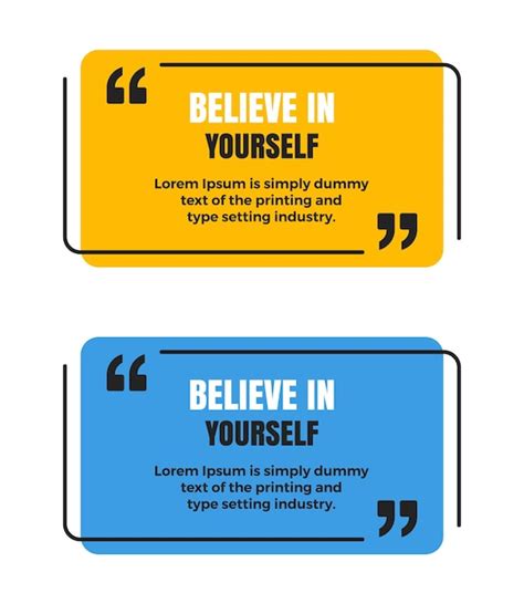 Premium Vector Heading Or Comment Text Frame With Quote Marks Simple Flat Vector Illustration Set