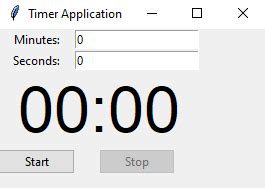 Python Tkinter Timer Application