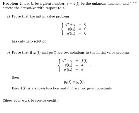solved problem 2 let to be a given number y y t be