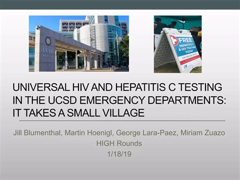 Universal Hiv And Hepatitis C Testing In The Ucsd Emergency Departments
