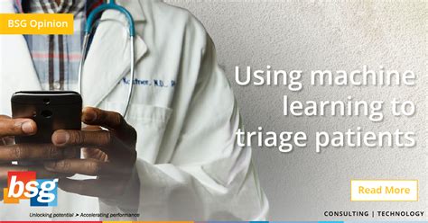 BSG Opinion Using Machine Learning To Triage Patients