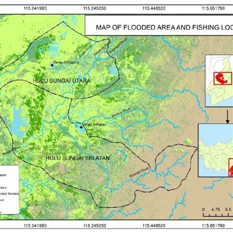 Floodplain Map Of Fishing Location In South Kalimantan Source Own