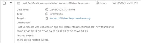 vsphere esxi host certificate status alarm bulk resolution enterprise