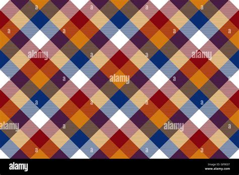 Colored Diagonal Check Seamless Fabric Texture Vector Illustration EPS Stock Vector Image