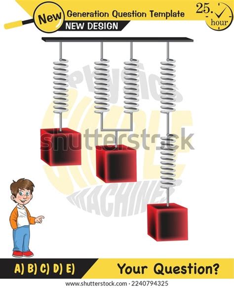 Physics Spring System Motion Mass On Stock Vector Royalty Free 2240794325 Shutterstock