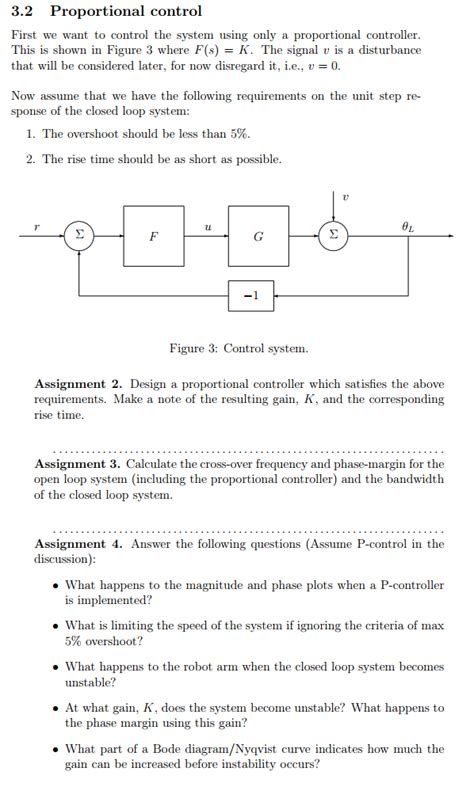 Proportional Control First We Want To Control The Chegg