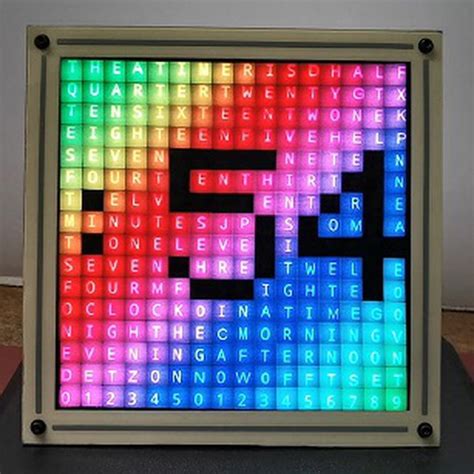 esp8266 word clock on 16x16 led matrix