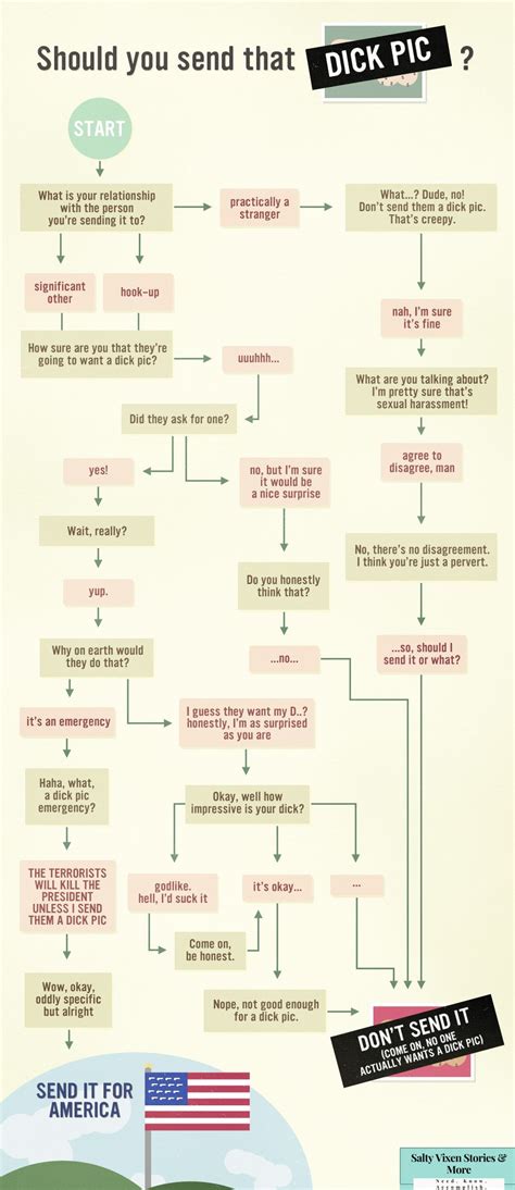 Should You Send That Dick Pic Flowchart Salty Vixen Official