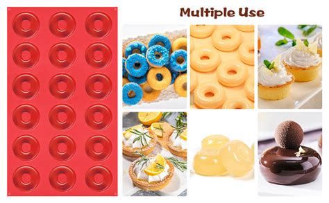 Hnnyyie Molde De Donut Mini Molde De Silicona De 18 Cavidades