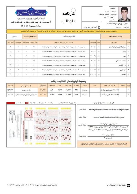 آزمون های ورودی نمونه دولتی و تیزهوشان مخصوص پایه نهم 🔑🔑 هوشمند