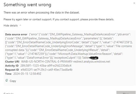 File Contains Corrupted Data Using Adls Gen2 In Pr Microsoft Fabric Community
