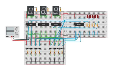 Circuit Design 4 Bit Adder With Ics Tinkercad