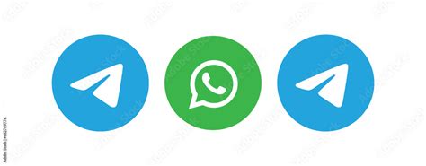 Social Media Color Icons Telegram Whatsapp Social Media Logos Editorial Social Networks