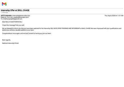 Sql Trainingandinternship Careergrowth Skillchase Internshipopportunity Chaithanya Raj Bulla