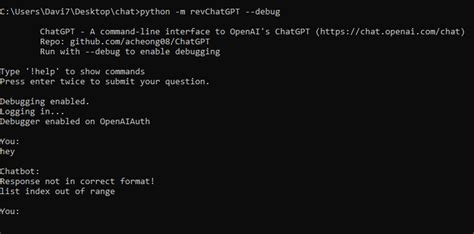 Response Not In Correct Format · Issue 175 · Acheong08chatgpt · Github