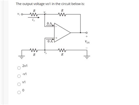 solved the output voltage vo1 in the circuit below is r r