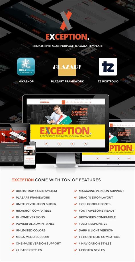 Exception Business Multi Purpose Joomla Template Artofit
