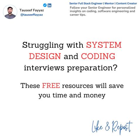 Tauseef Fayyaz On Linkedin Systemdesign Interviewtips Programming