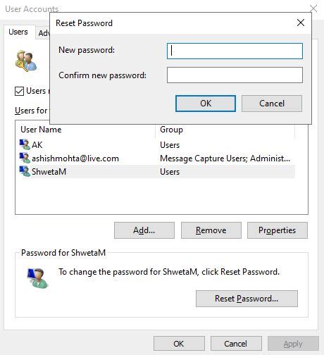 Userpasswords2 Windows 10