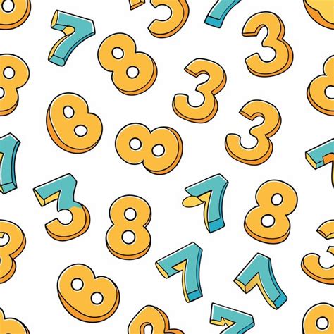 Pattern Of Numbers Premium Ai Generated Vector