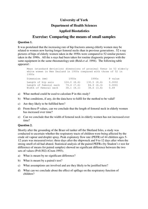 applied biostatistics lecture notes mathematics 14 docsity