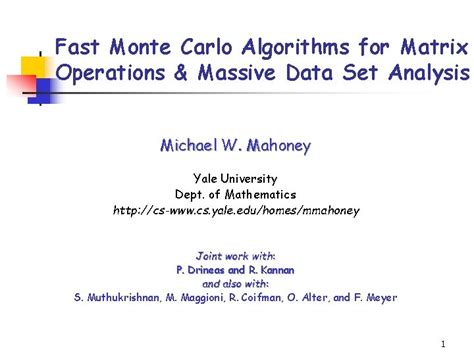 fast monte carlo algorithms for matrix operations massive