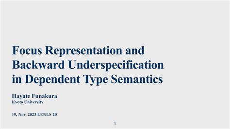 focus representation and backward underspecification in dependent type