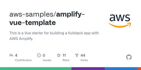 github aws samples amplify vue template this is a vue starter for