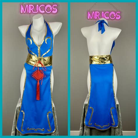 Chun Li Cosplay Costume Sexy Cheongsam Lingerie Etsy