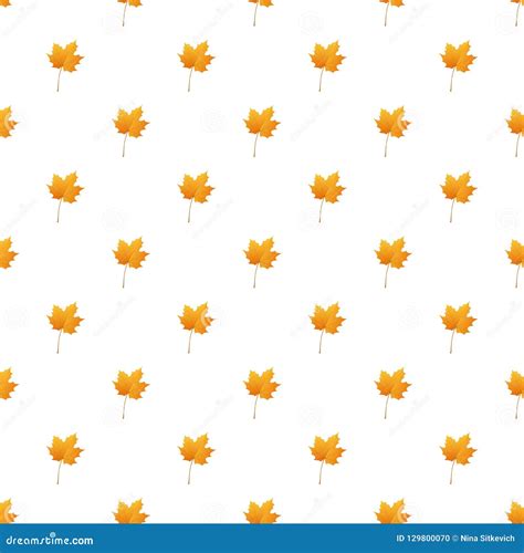 Maple Leaf Pattern Seamless Stock Vector Illustration Of November Natural 129800070
