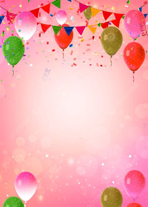 Happy Birthday Background Design With Colorful Balloon 57 Off