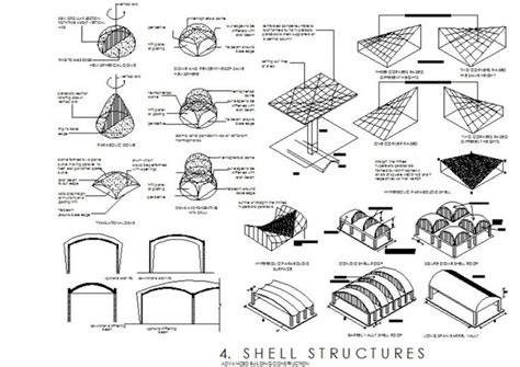 Shell Structures Plan And Section Dwg File