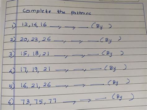 number patterns number patterns pattern math