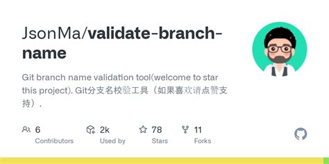 Github Jsonma Validate Branch Name Git Branch Name Validation Tool Welcome To Star This