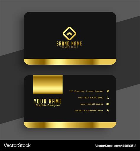 Black Business Card Layout