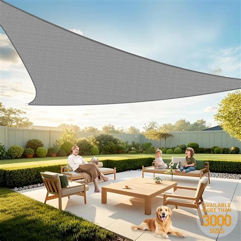 Artpuch Sun Shade Sail 12x12x17 Light Grey Triangle