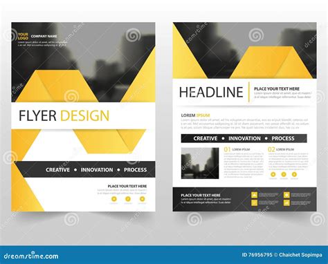Yellow Black Business Brochure Leaflet Flyer Annual Report Template