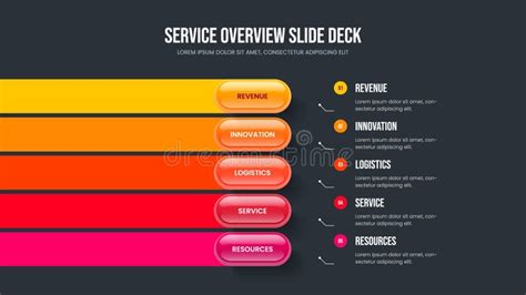 Market Forecast 5 Step Diagram Slideshow Layout Stock Vector