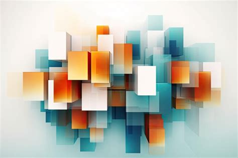 Premium Ai Image Minimalistic Abstract Background With Overlapping Rectangles Creating A Sense
