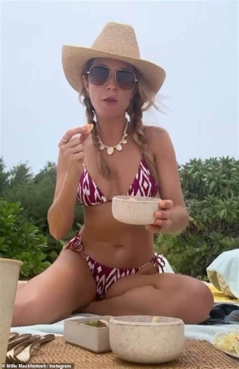 Millie Mackintosh Showcases Her Figure In Tiny Red Bikini As She Enjoys