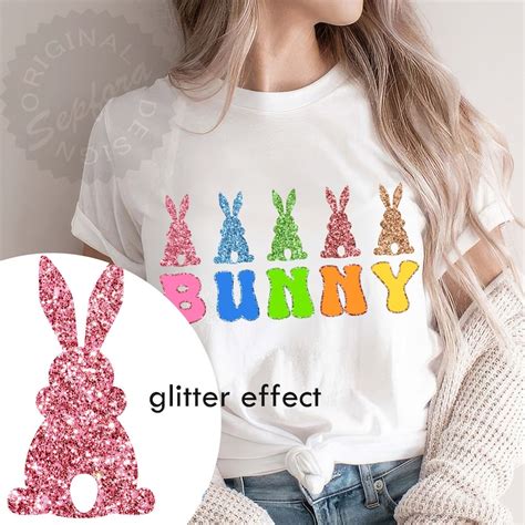 Bunny Easter Png Glitter Bunny Png Design For Easter Day Glitter