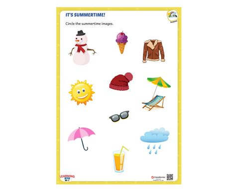 Seasons Activity Worksheet Its Summertime Classmonitor