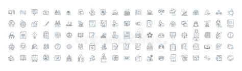 Forex Trading Line Icons Collection Pips Currency Pairs Forex Broker