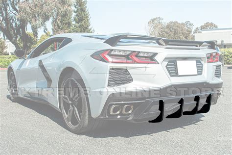 2020 2023 Corvette C8 Performance Style Lower Diffuser Fins