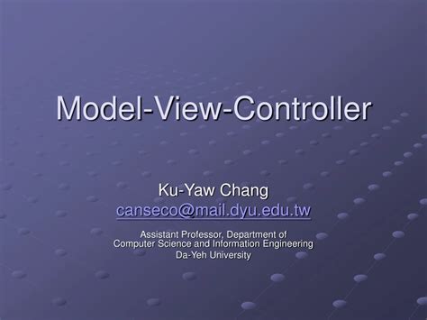Ppt Mvc Pattern Enhancing User Interface Flexibility In Interactive