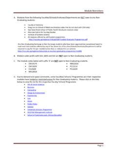 Module Restrictions Nus Module Restrictions Nus Pdf Pdf Pro