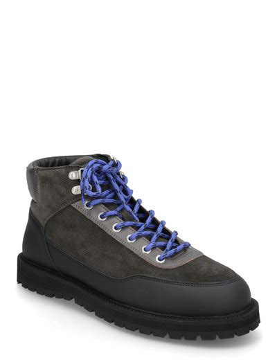 Garment Project Olaf Lace Up Boot Charcoal Suede Gptgpf2604
