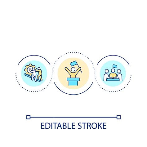 Premium Vector Efficient Leadership Loop Concept Icon